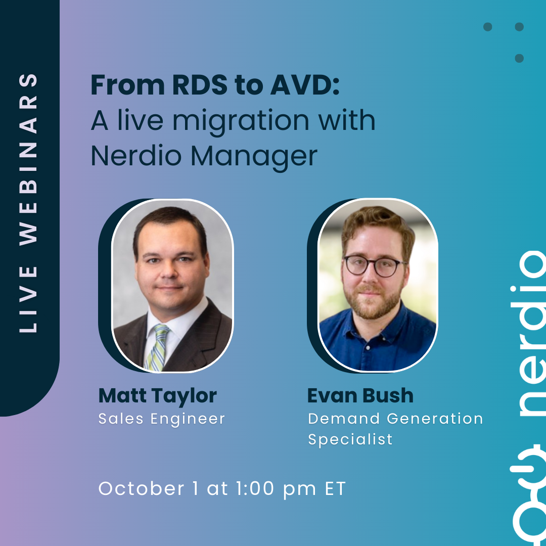 From RDS to AVD: A live migration with Nerdio Manager - Nerdio
